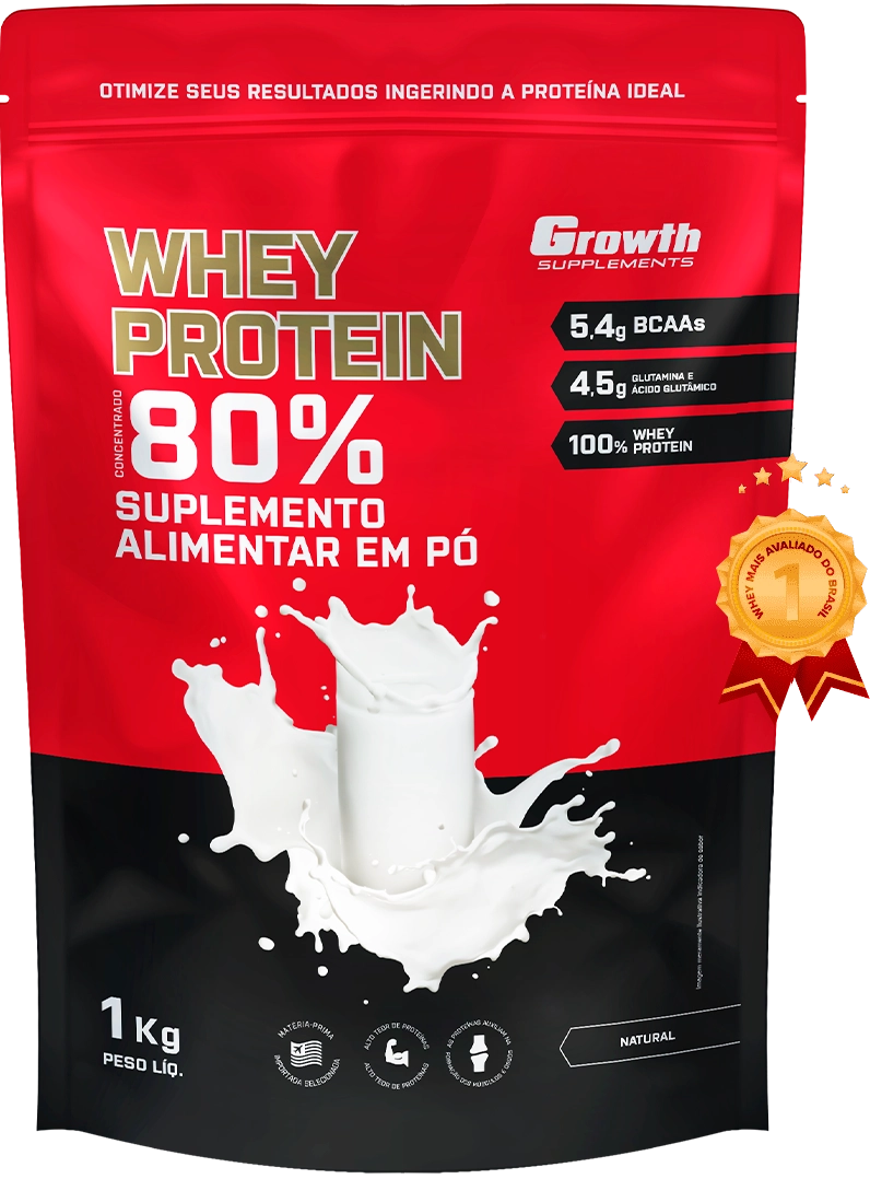 Whey Protein Concentrado 1KG – Growth Supplements – Lary Brazilian Imports